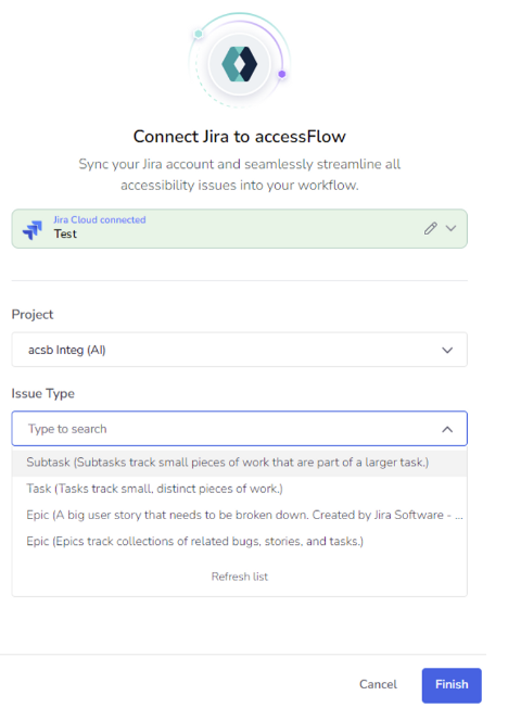 Integrations: Connect to Jira Cloud - accessiBe